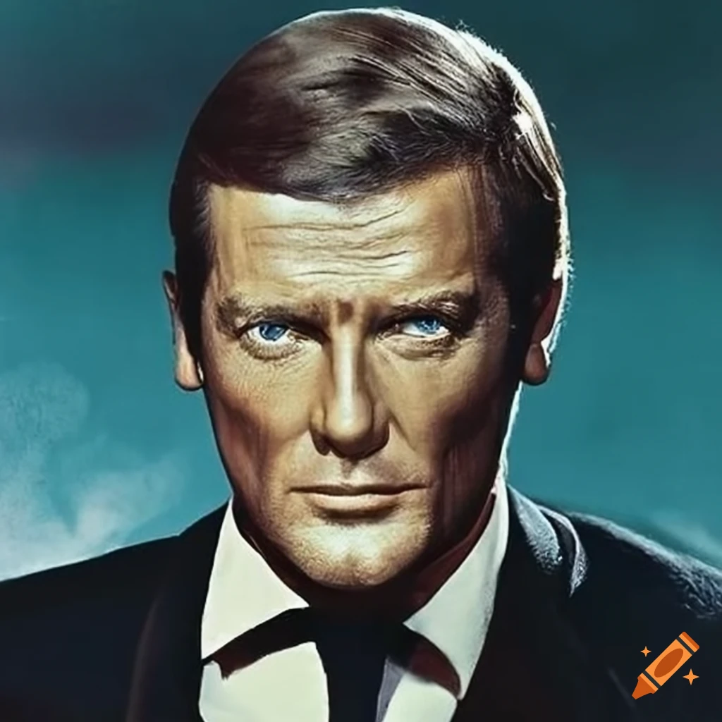 Roger moore as james bond on Craiyon