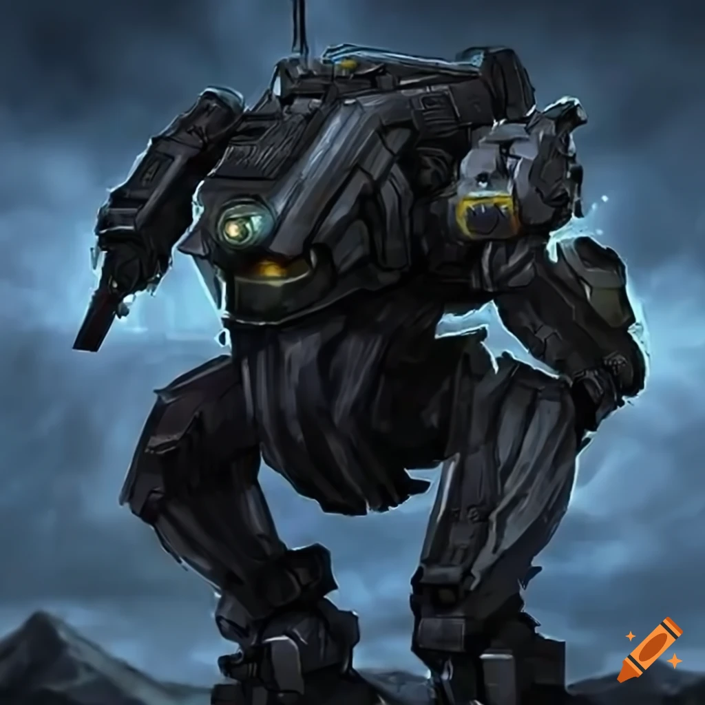 Hybrid mech design on Craiyon