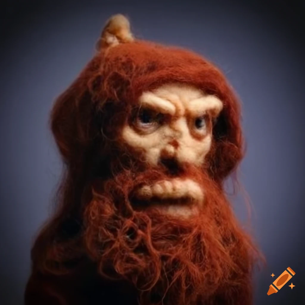Felted wool dungeon master character on Craiyon