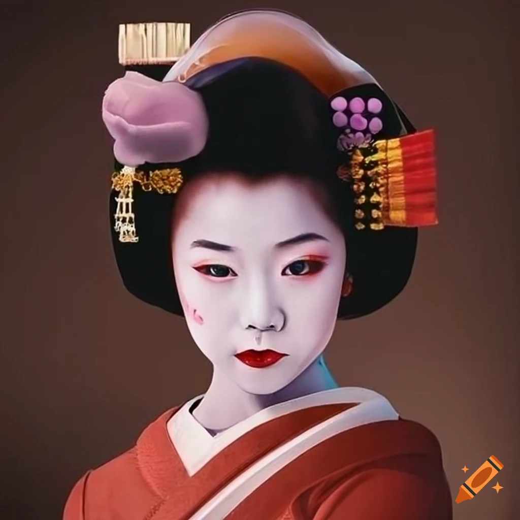 Geisha traditional japanese female entertainer on Craiyon