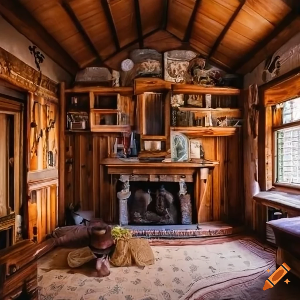 Cozy cottage interior on Craiyon