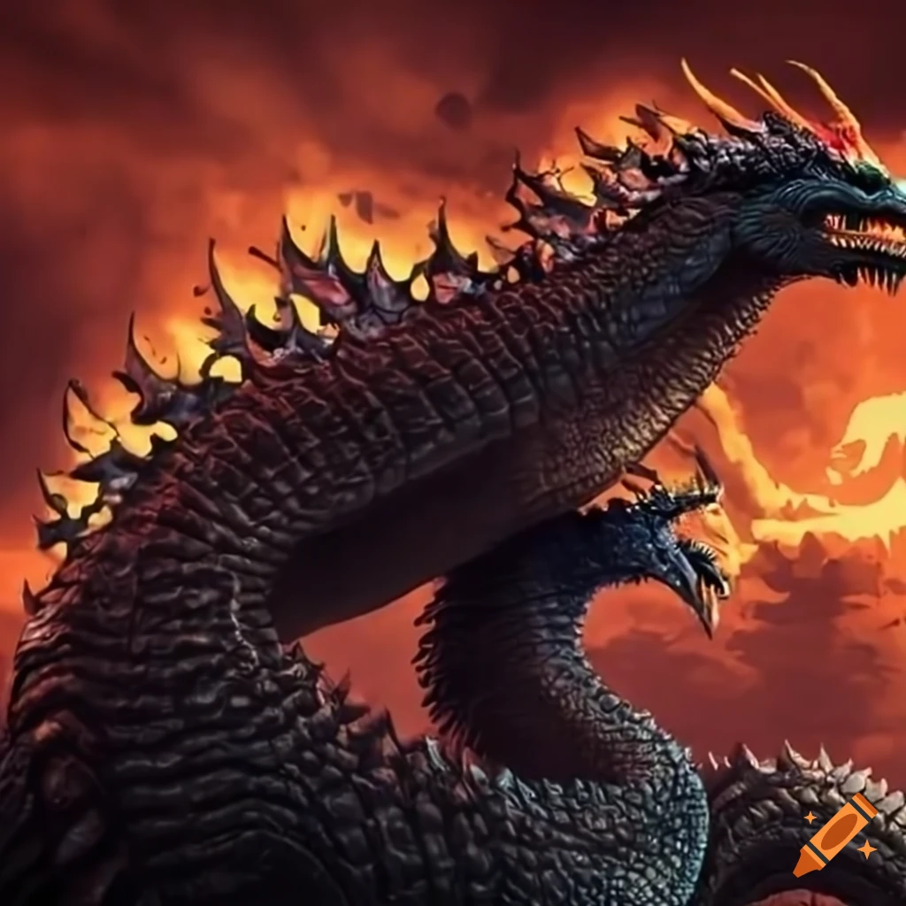 Unique chinese dragon inspired by godzilla on Craiyon