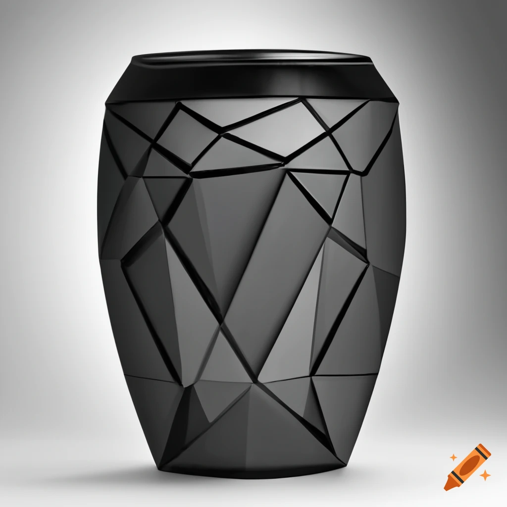 Human urn with polygon pattern design on Craiyon