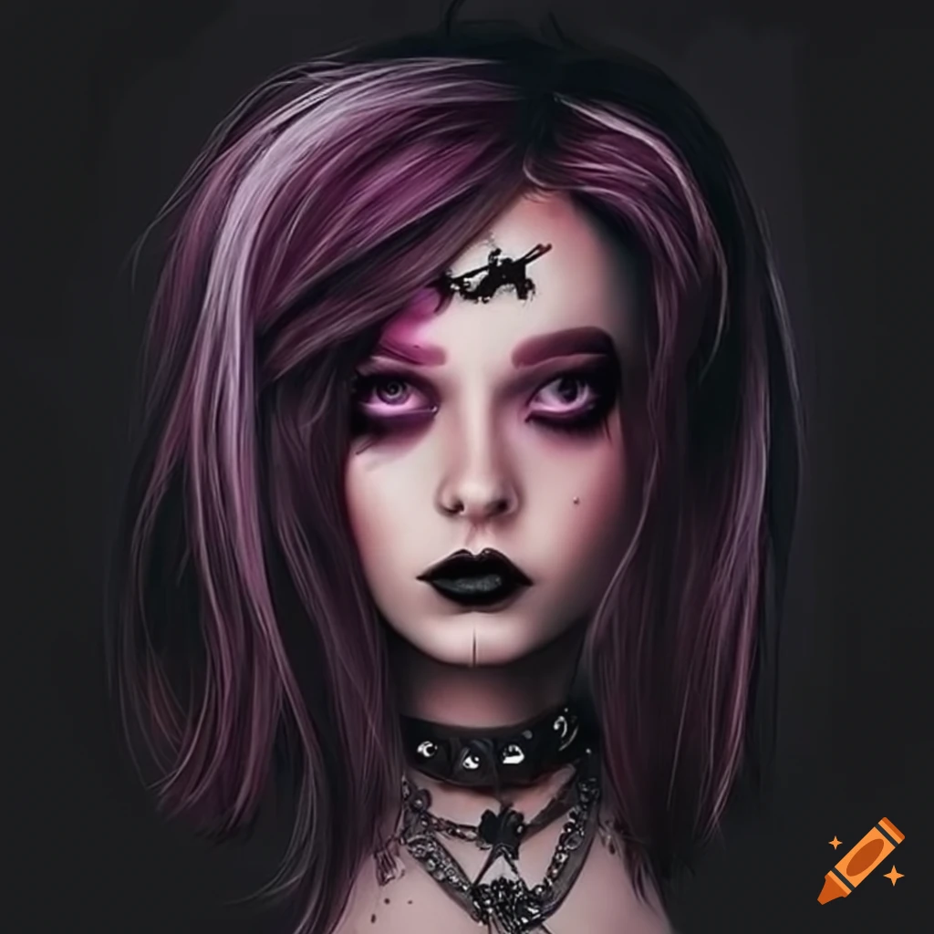 Goth girl on Craiyon