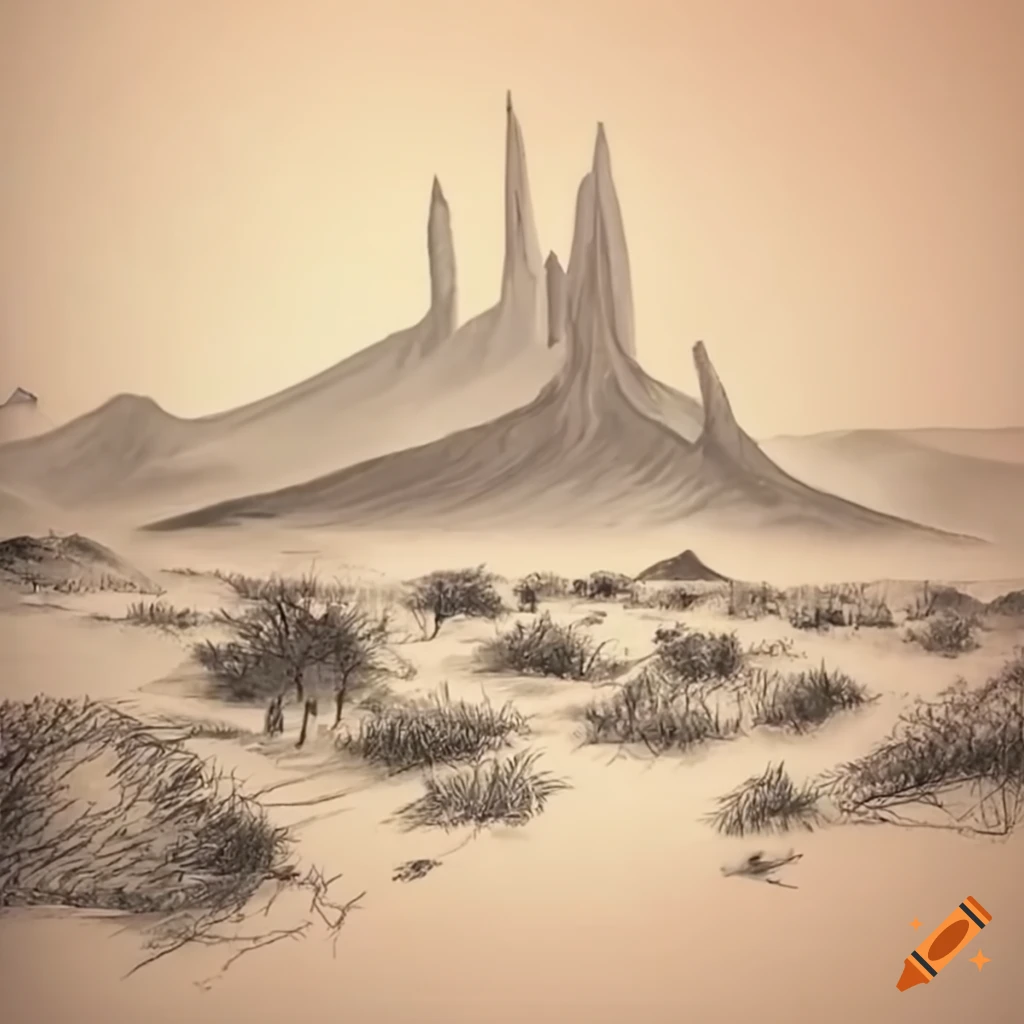 Wandering in the desert wilderness on Craiyon