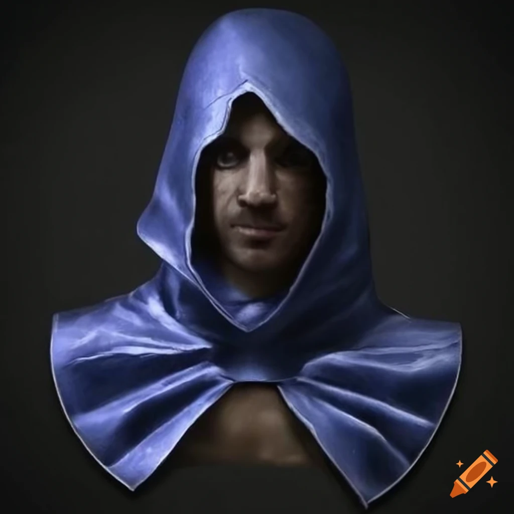 Light magical fantasy empty cowl with medieval design on Craiyon