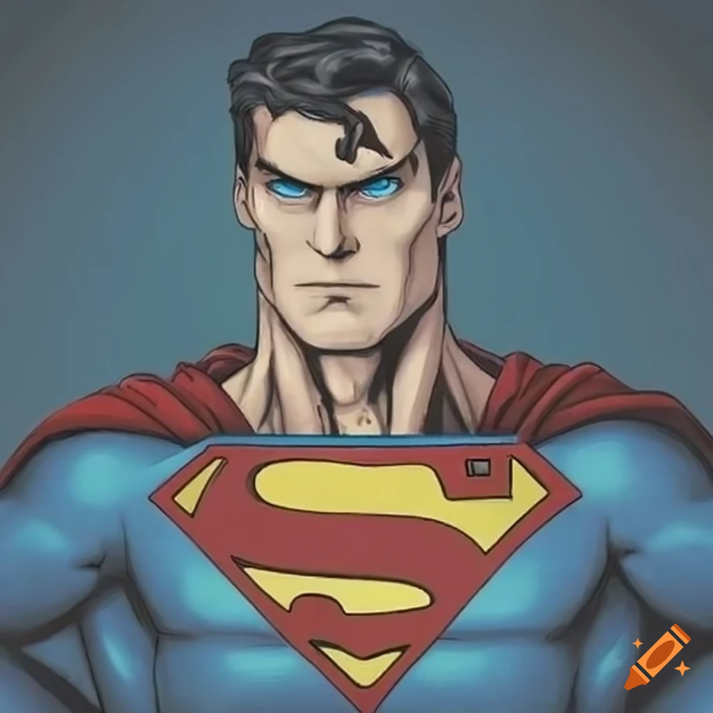 Superman face on Craiyon