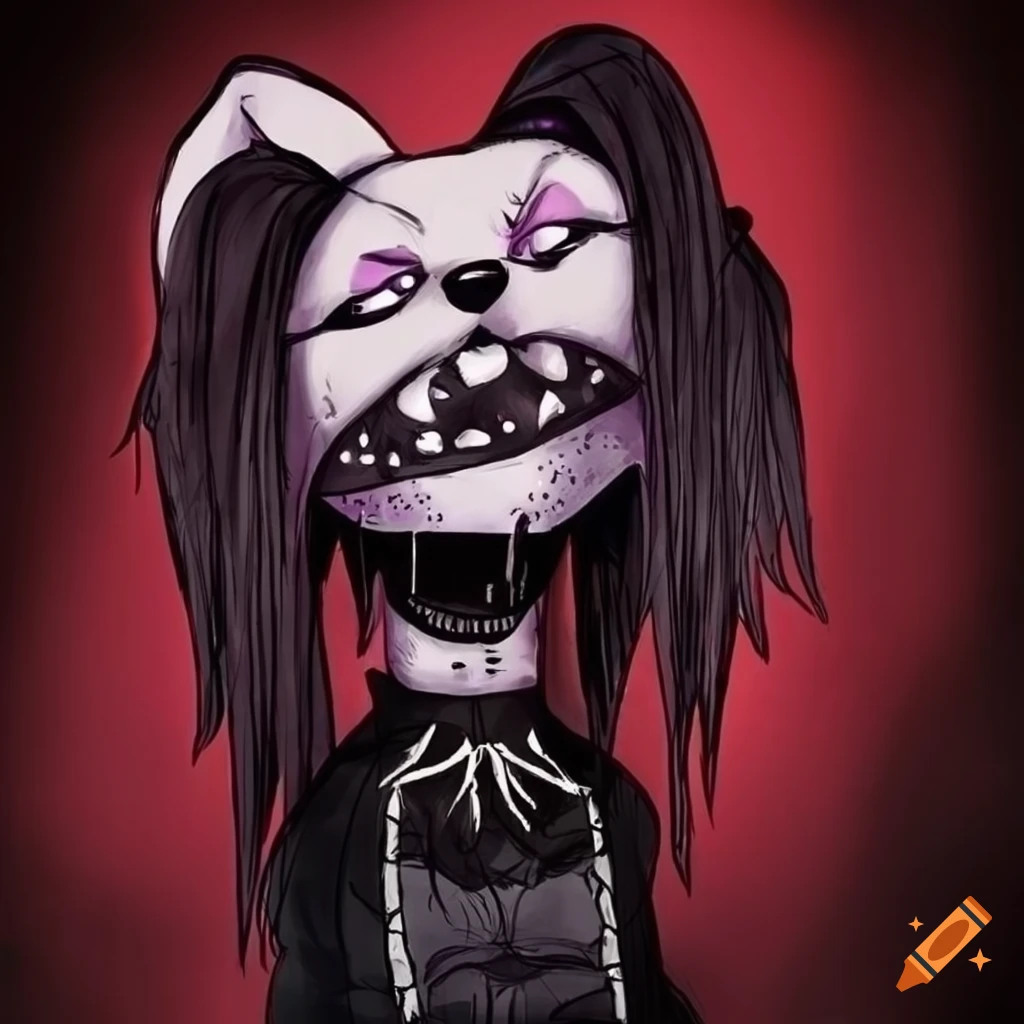 Goth furry character drawn by jerzy tchorzewski on Craiyon
