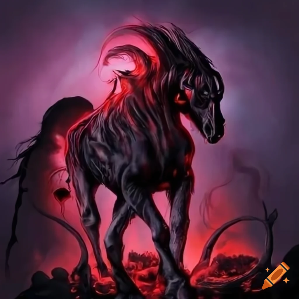 Nightmare horse on Craiyon