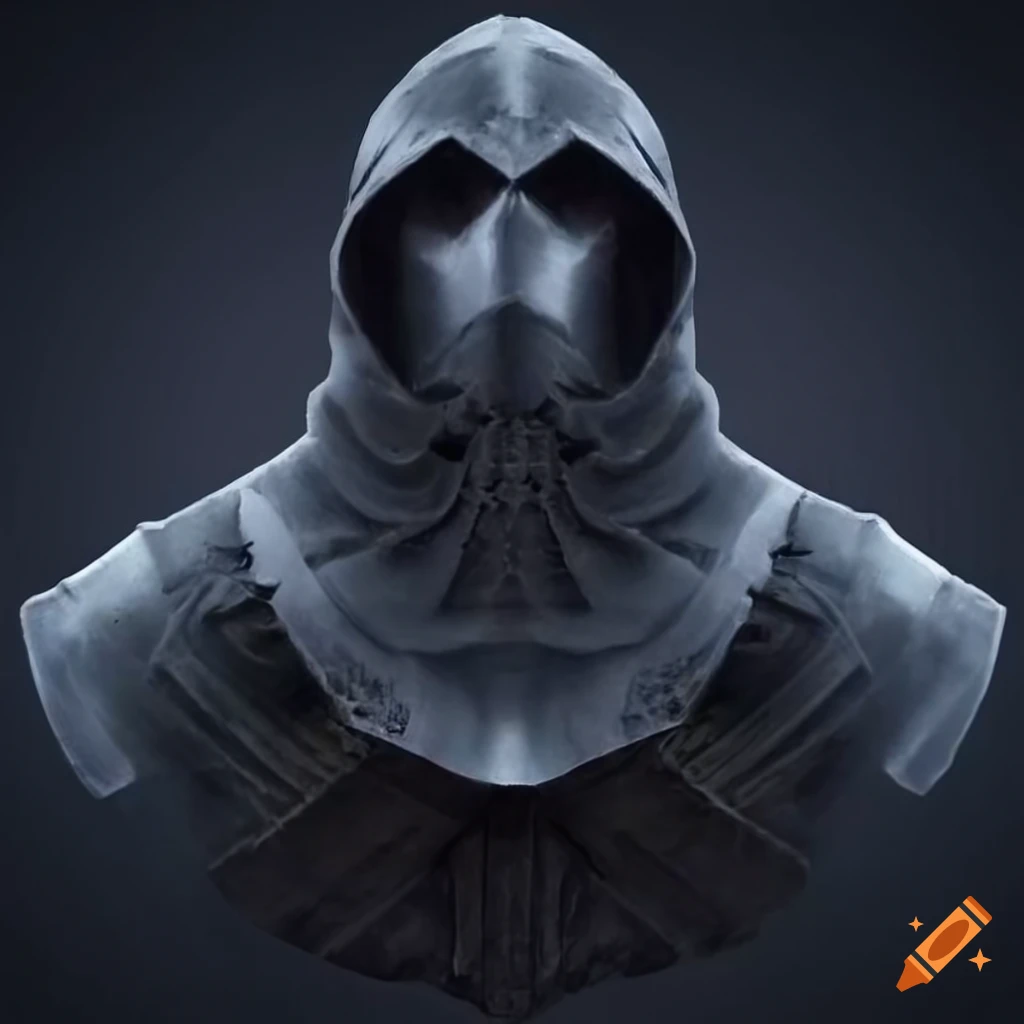 Light magical fantasy empty cowl in detailed medieval style on Craiyon