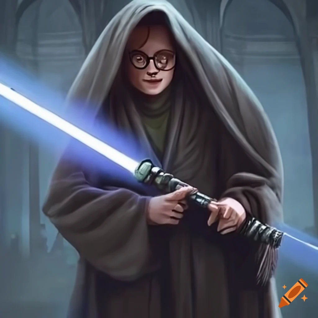Harry potter portrayed as a jedi knight on Craiyon