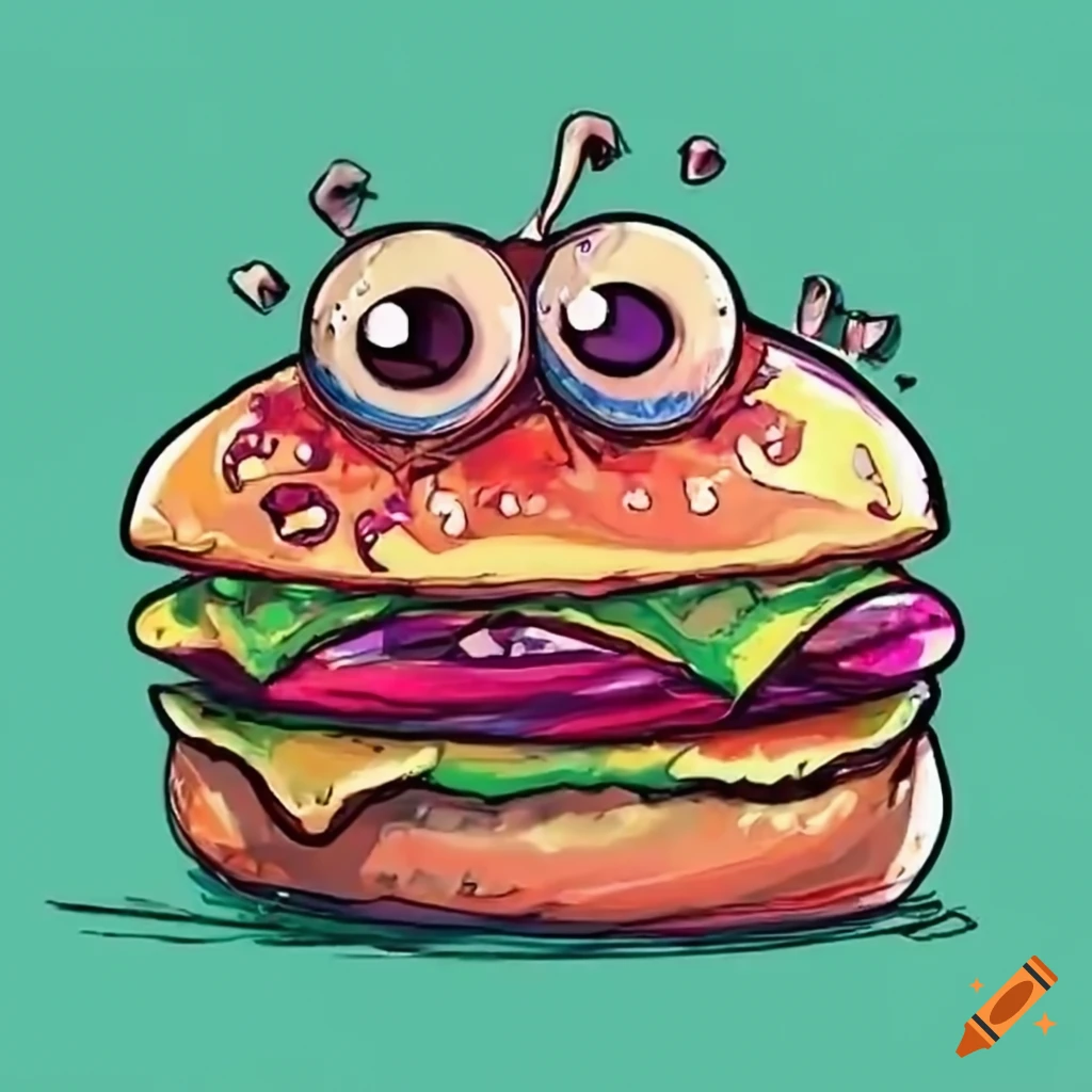 Monster burger on Craiyon