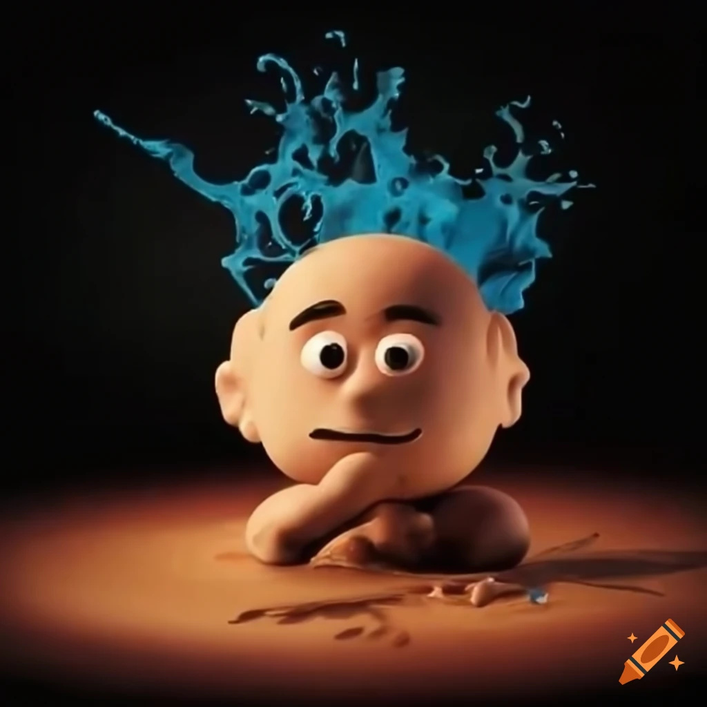 Clay animation water explosion in aardman style on Craiyon