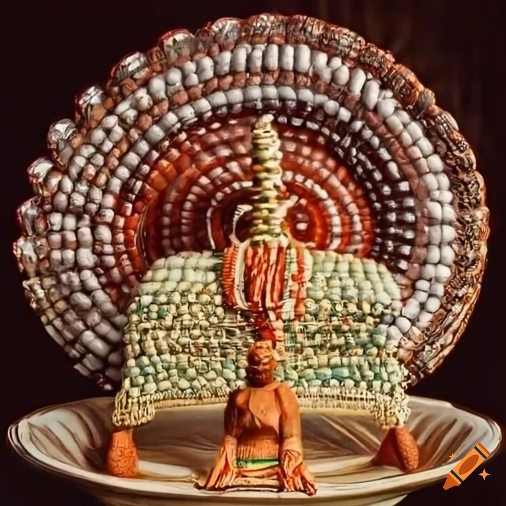 Depiction of the yoruba deity ifa orunmila in traditional attire with ...