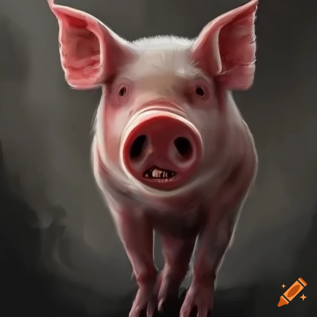 Three pigs depicting hear no evil, speak no evil, see no evil on Craiyon