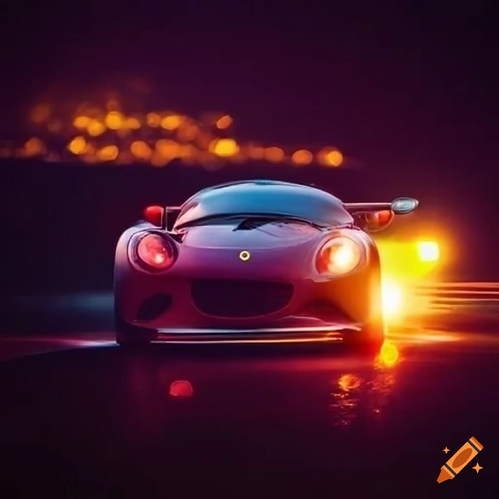 Lotus exige s2 logo night race across country on Craiyon
