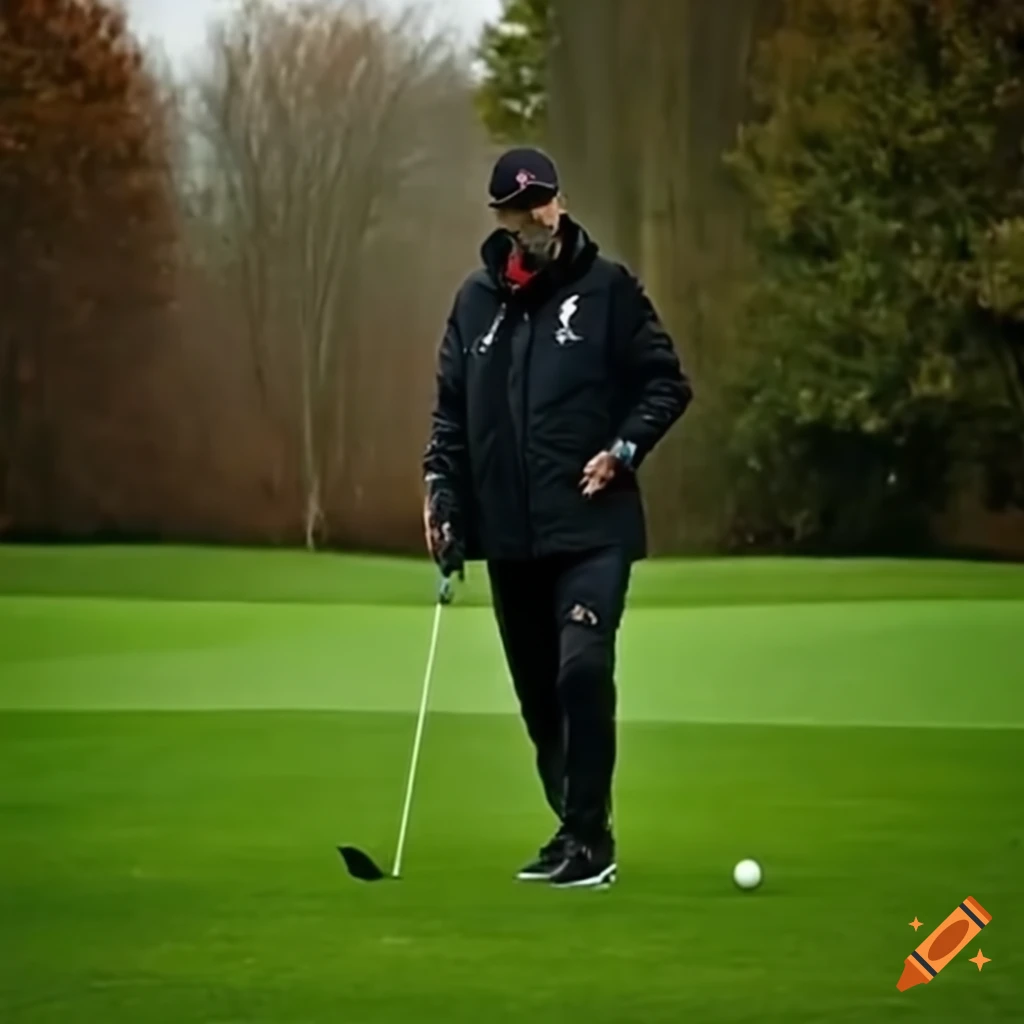 Jurgen klopp playing golf on Craiyon