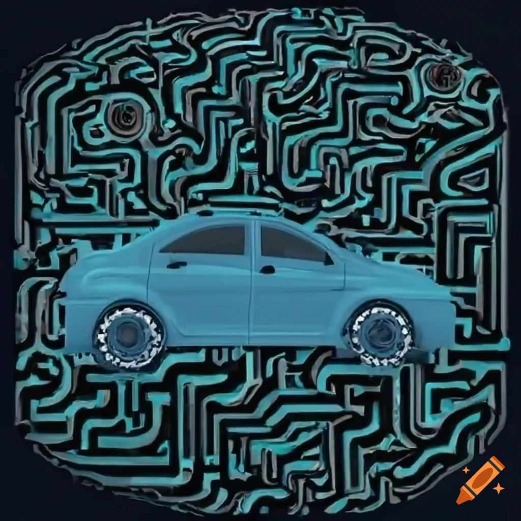 Car navigating through a 3D maze of neurons from a creative perspective ...