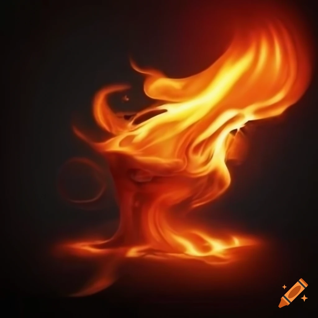 Realistic fire image on Craiyon