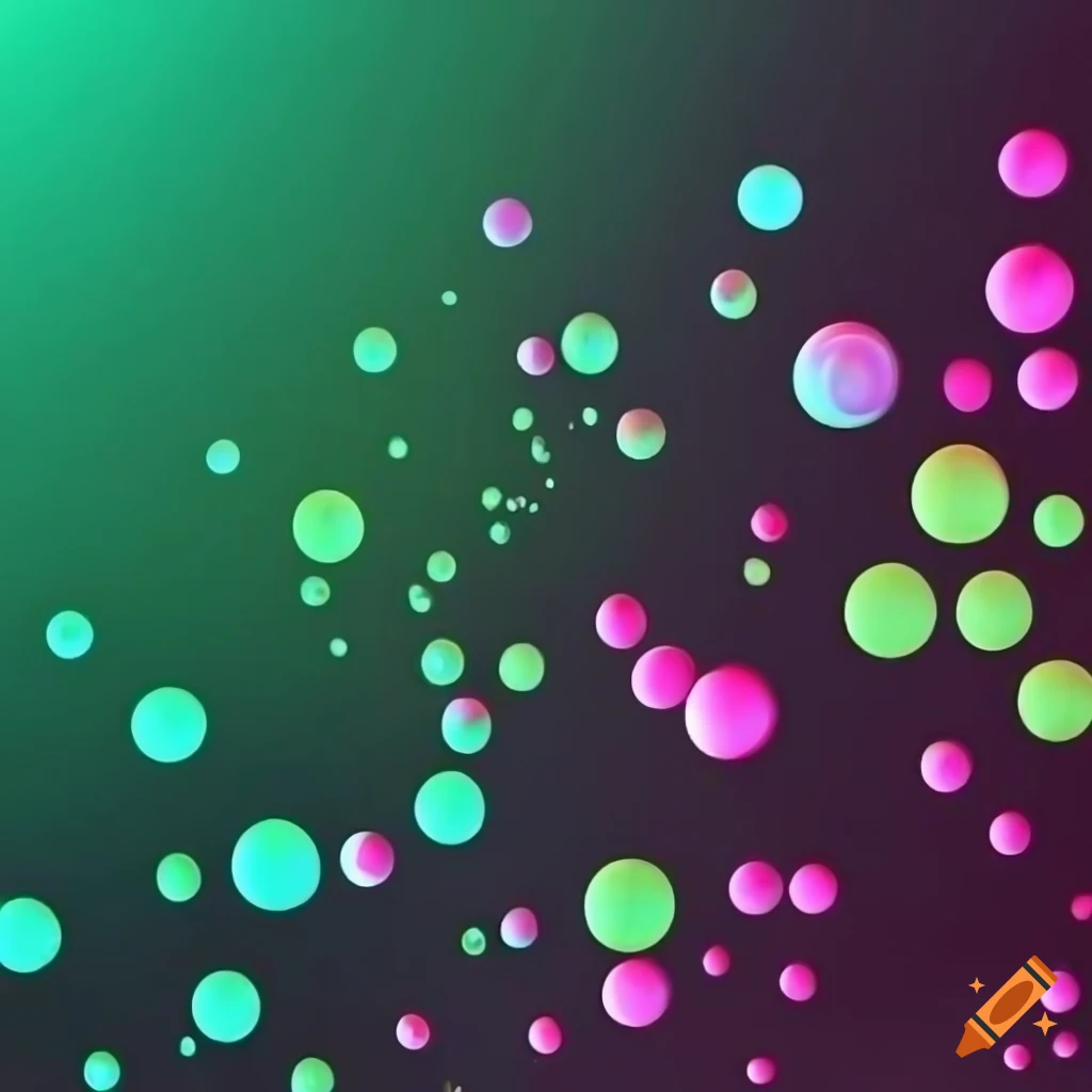 Abstract colorful circles floating in a black void on Craiyon