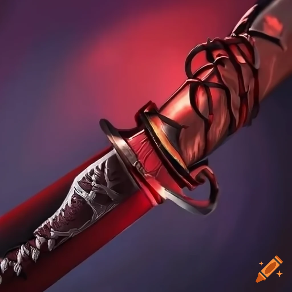 Blood moon vale katana on Craiyon