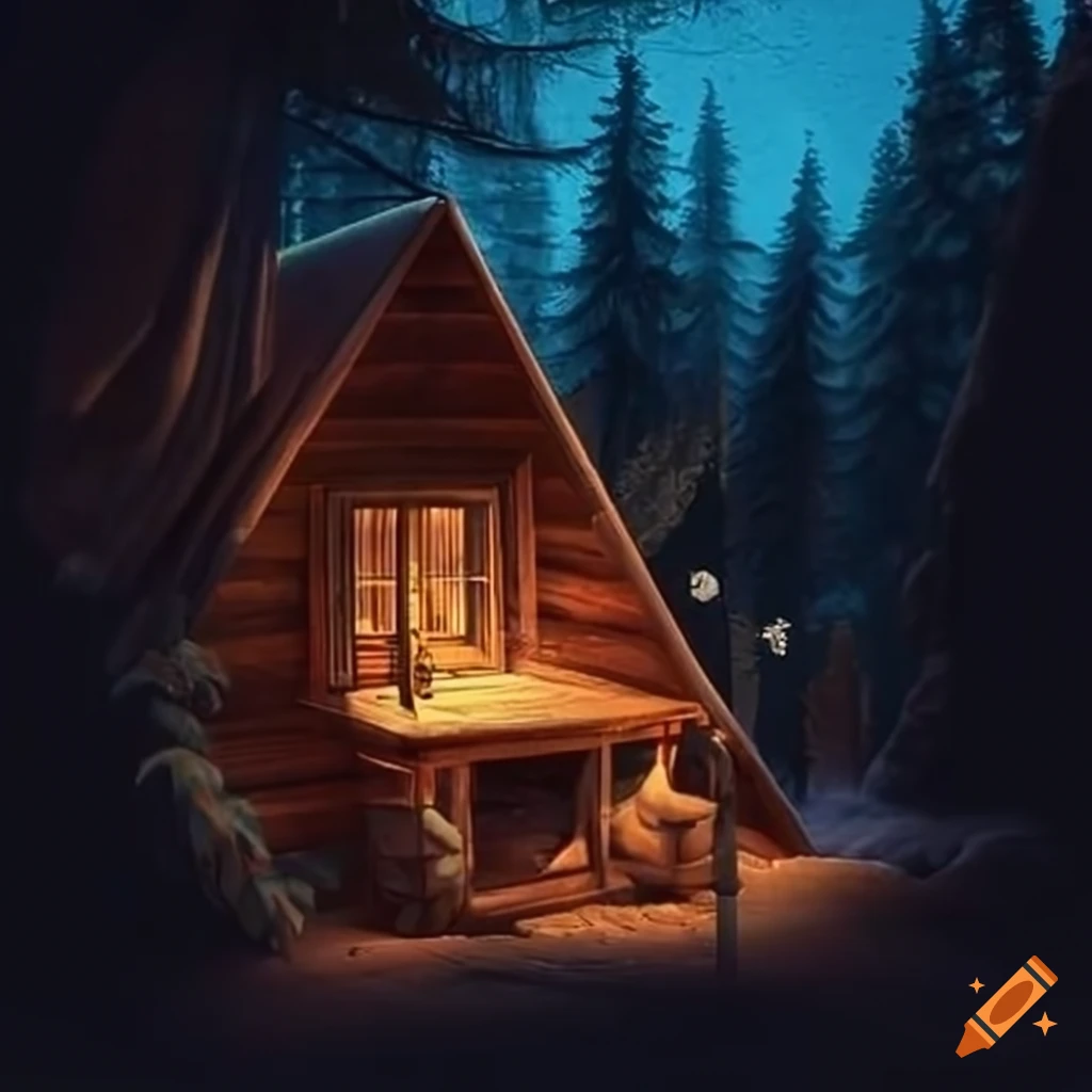 Cozy cabin on Craiyon