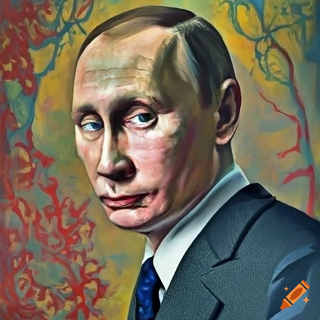 Portrait of vladimir putin by otto dix in high definition on Craiyon