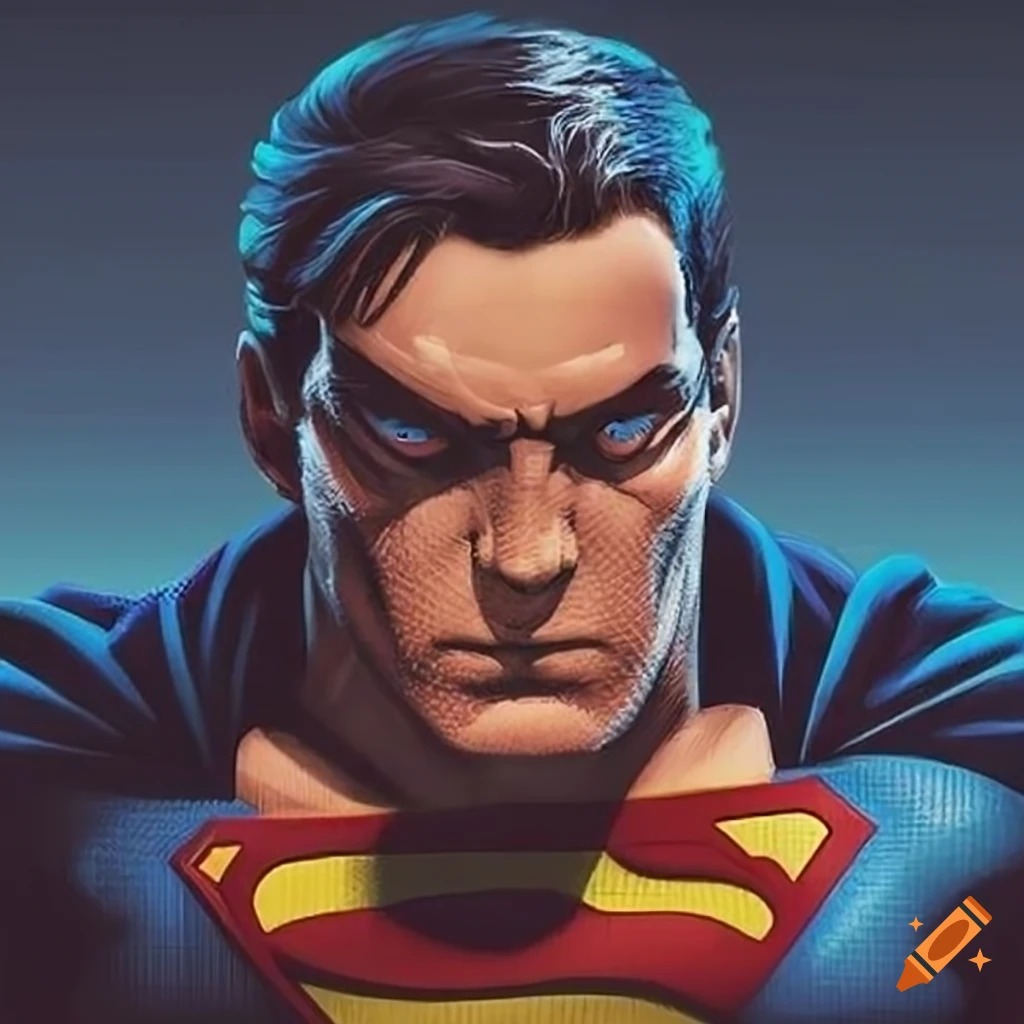 Superman face on Craiyon