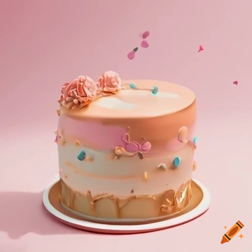 Aesthetic cake on Craiyon