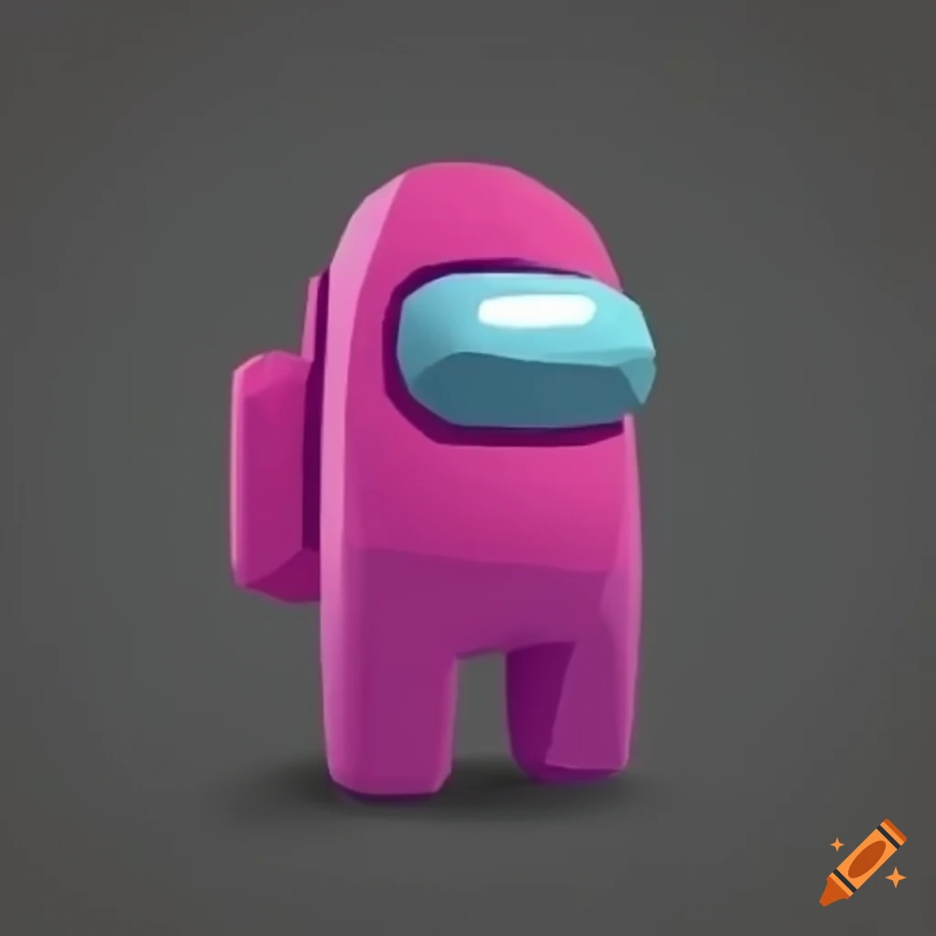 Low poly among us crewmate character on Craiyon