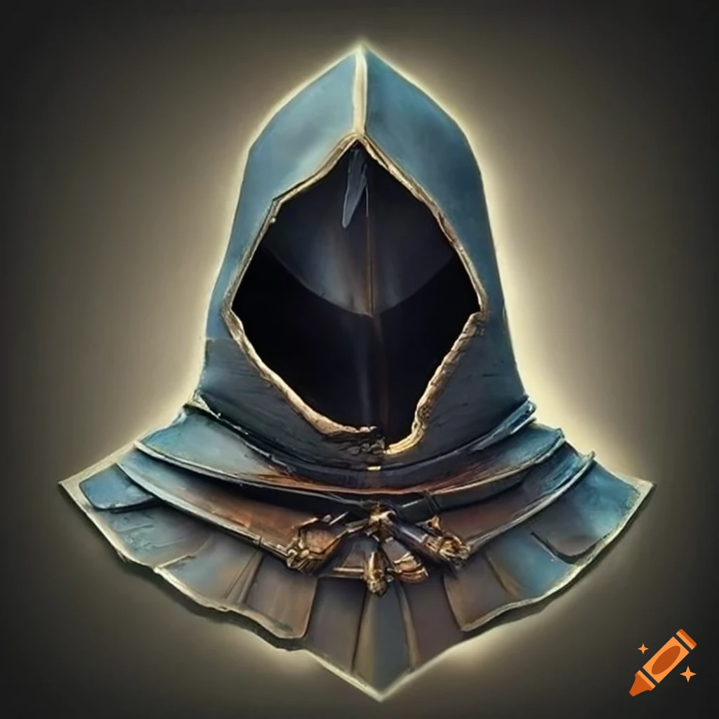 Legendary light fantasy empty cowl in detailed medieval style on Craiyon