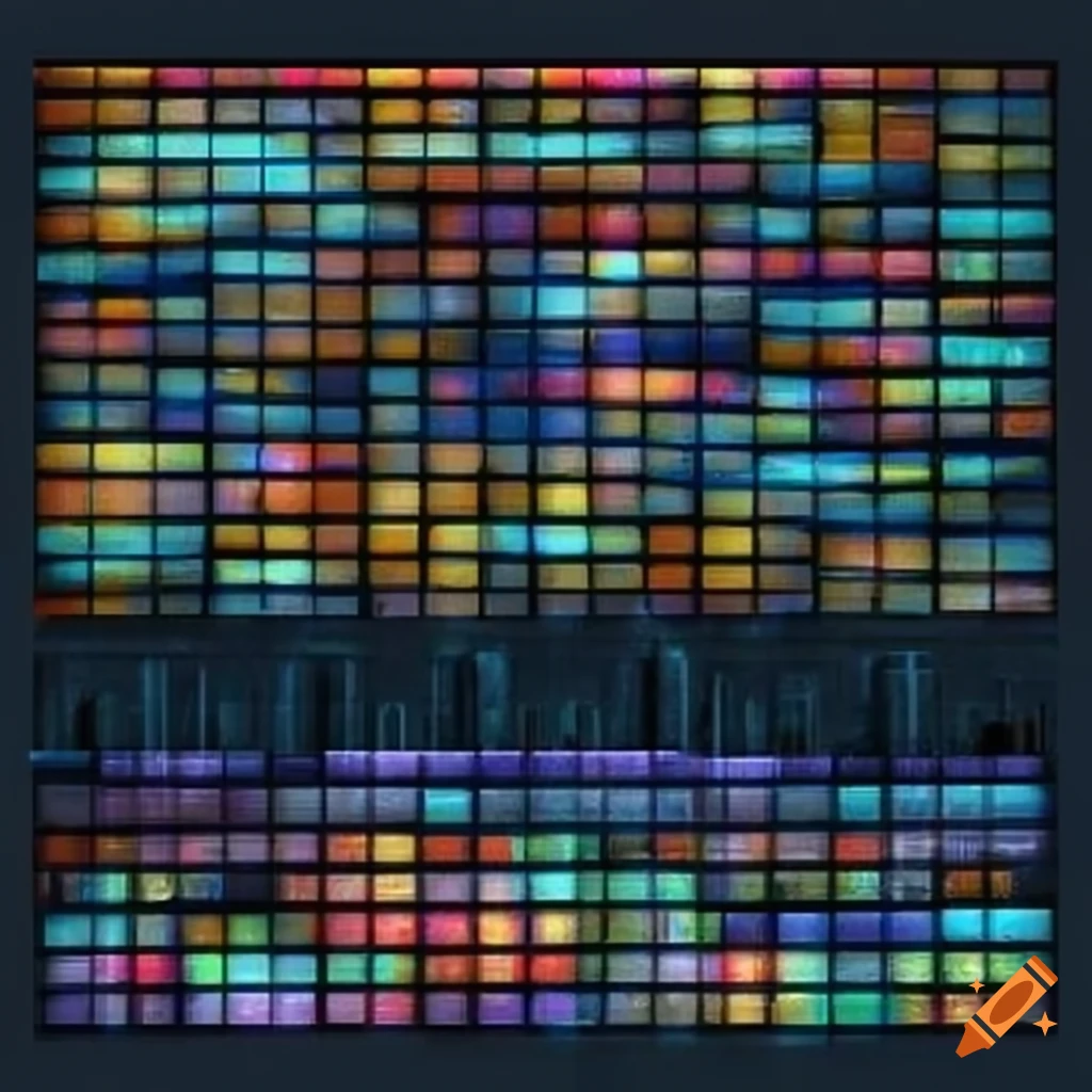 Sci-fi 2d display with charts and numbers on Craiyon