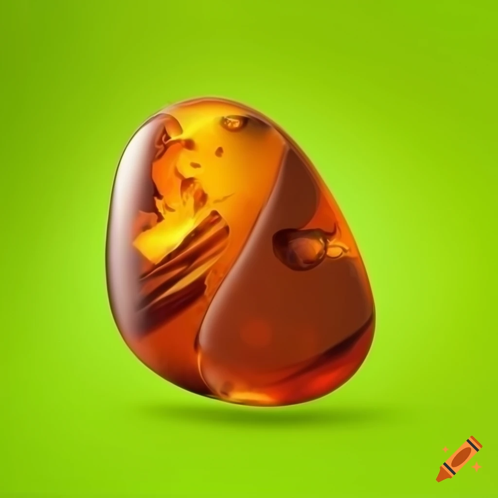 Amber on green background on Craiyon