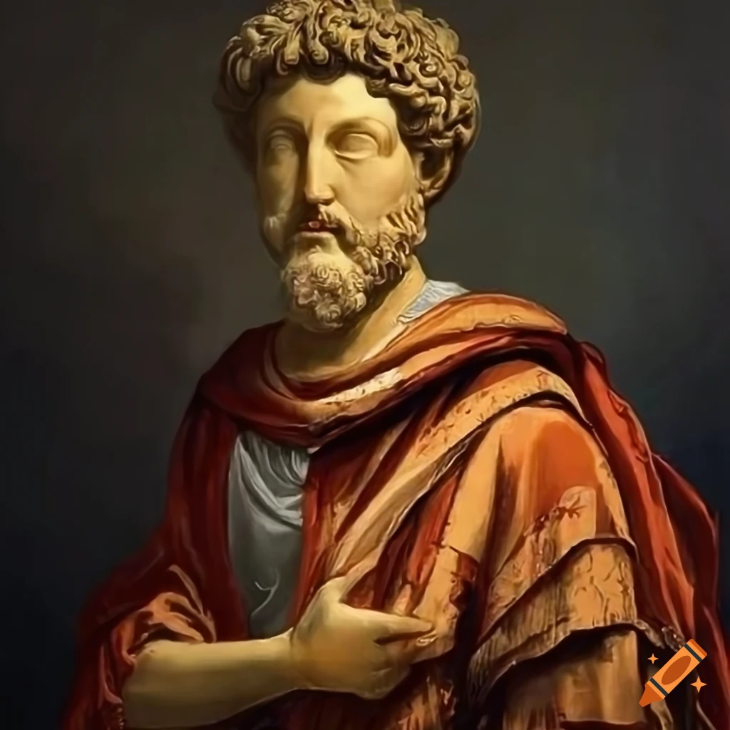 Intricately detailed painting of Marcus Aurelius in Renaissance attire ...