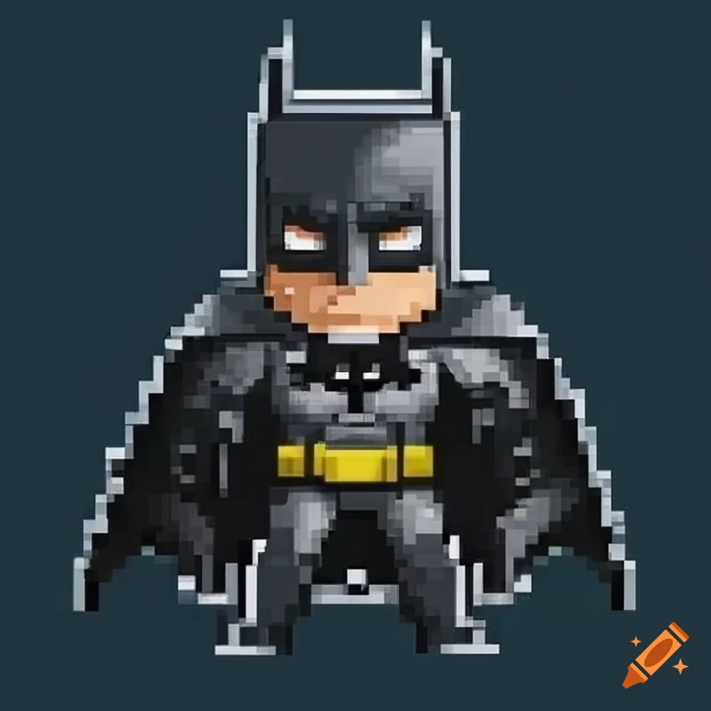 Pixel art of batman on Craiyon