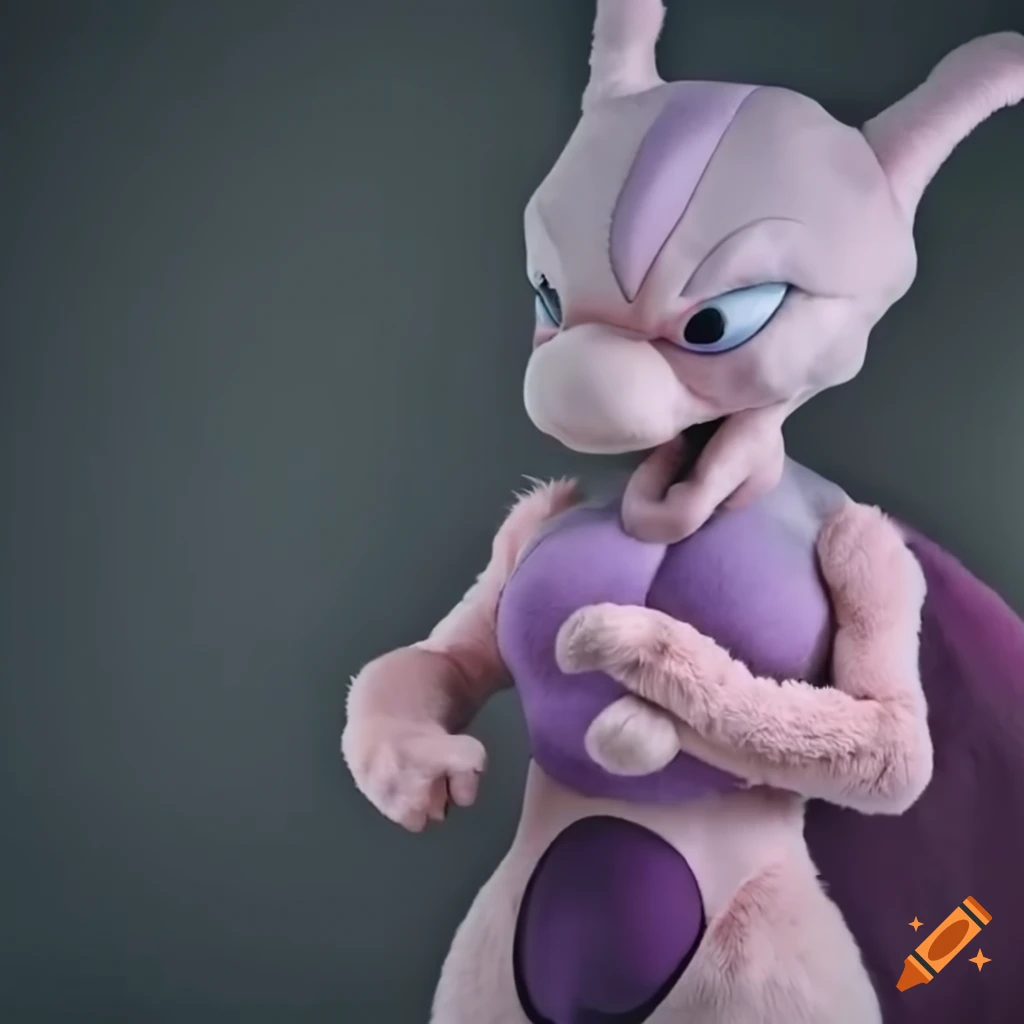 Male teacher in full body Mewtwo fursuit mascot costume at school on ...