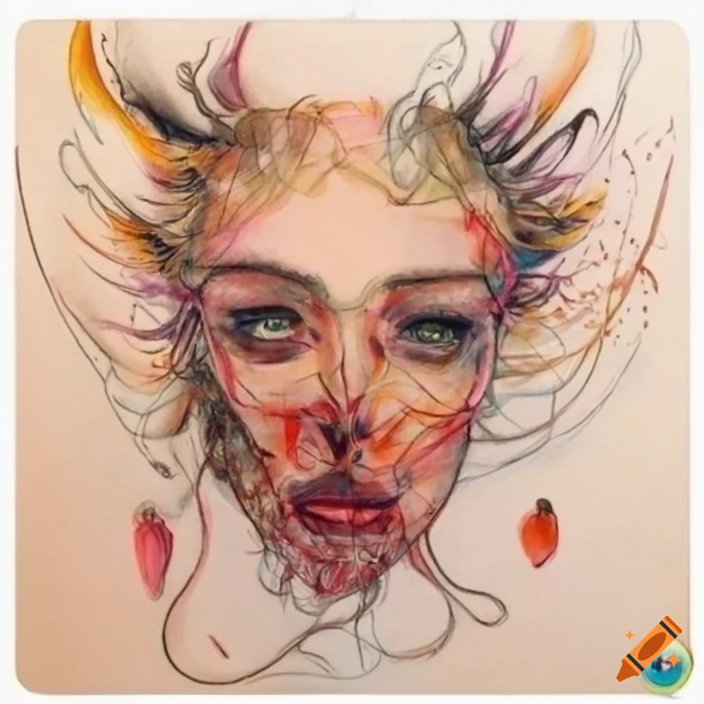 Artistic abstract work on Craiyon