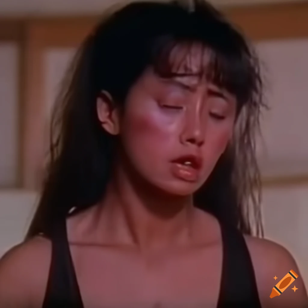 South Asian female martial arts fighter looking dizzy in an 80s movie scene on Craiyon