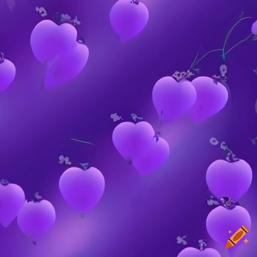 Pastel purple background with animated grape patterns on Craiyon
