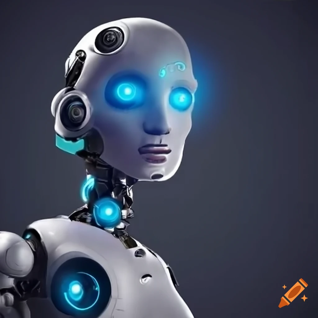 Futuristic robot welcoming gesture on Craiyon