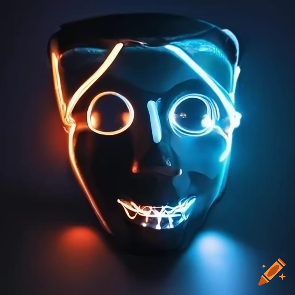 Led light-up mask on Craiyon