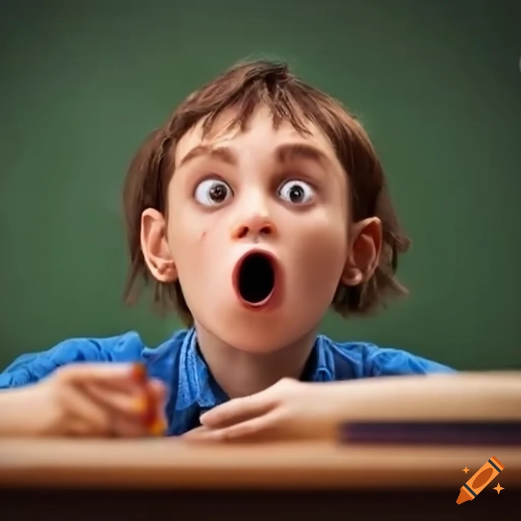 Funny student pulling a prank in a classroom on Craiyon