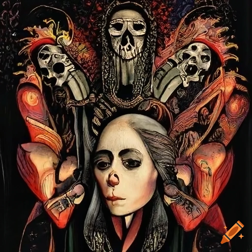 Panoramic ultra high resolution art with bold lines and smooth color ...