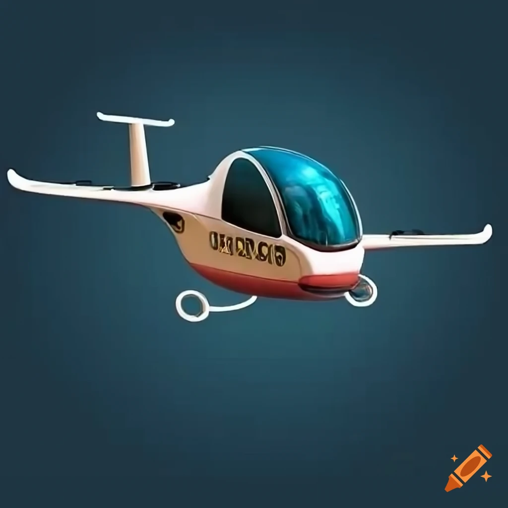 Realistic flying taxi on Craiyon