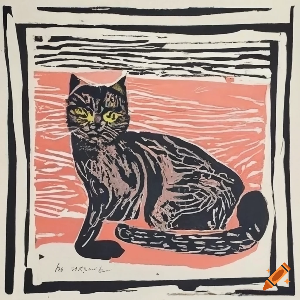 Cat in pastel colors inspired by artwork styles of Pierre Bonnard, Sin ...