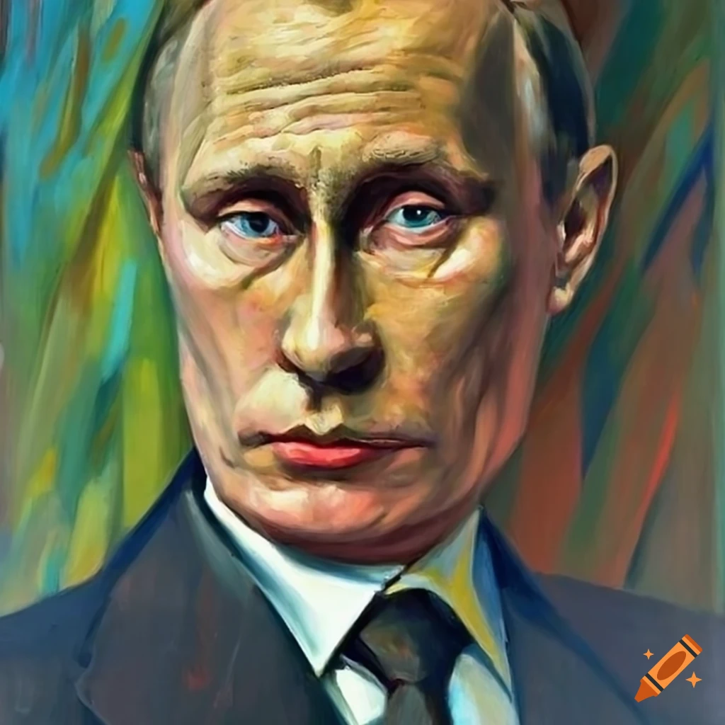 Portrait of vladimir putin by otto dix in high definition on Craiyon