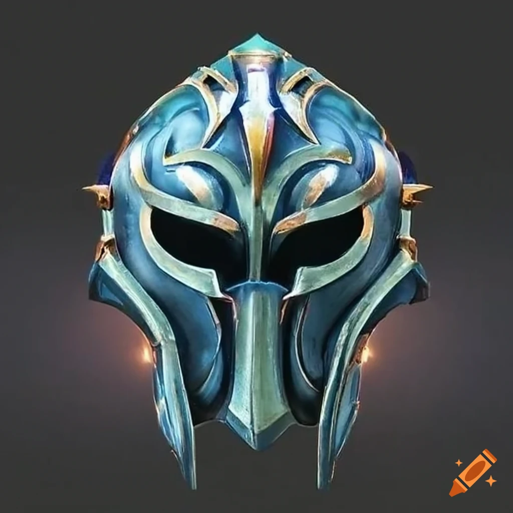 Fantasy magic helmet from the front on Craiyon