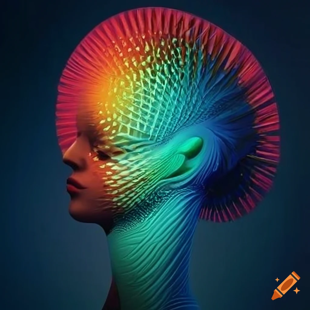 Modern art representing innovation and creativity with unconventional ...