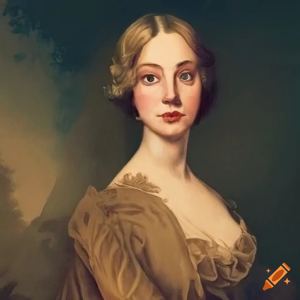 Portrait of lady victoria wotton from the picture of dorian gray on Craiyon
