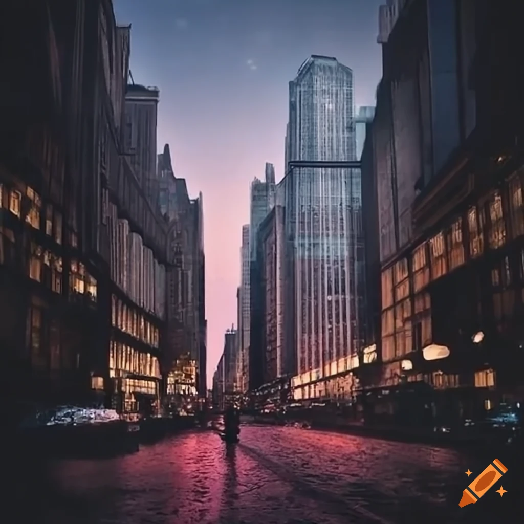 Simple cityscape view on Craiyon